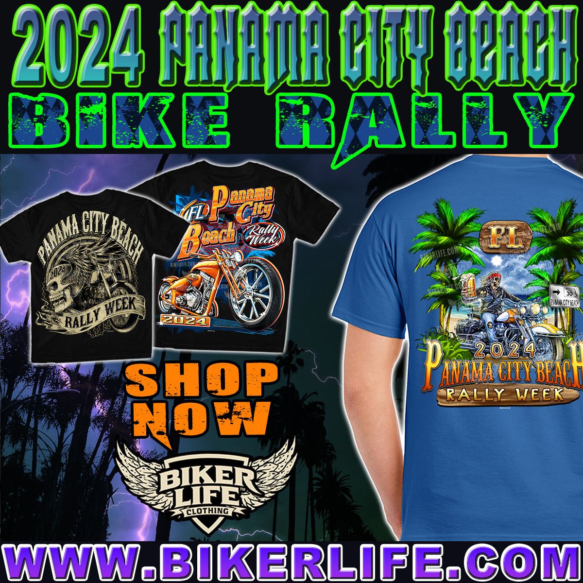 2024 Panama City Beach Rally Week – BIKER LIFE CLOTHING