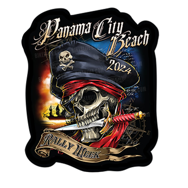 2024 Panama City Beach Rally Week Pirate Dagger Sticker – BIKER LIFE ...