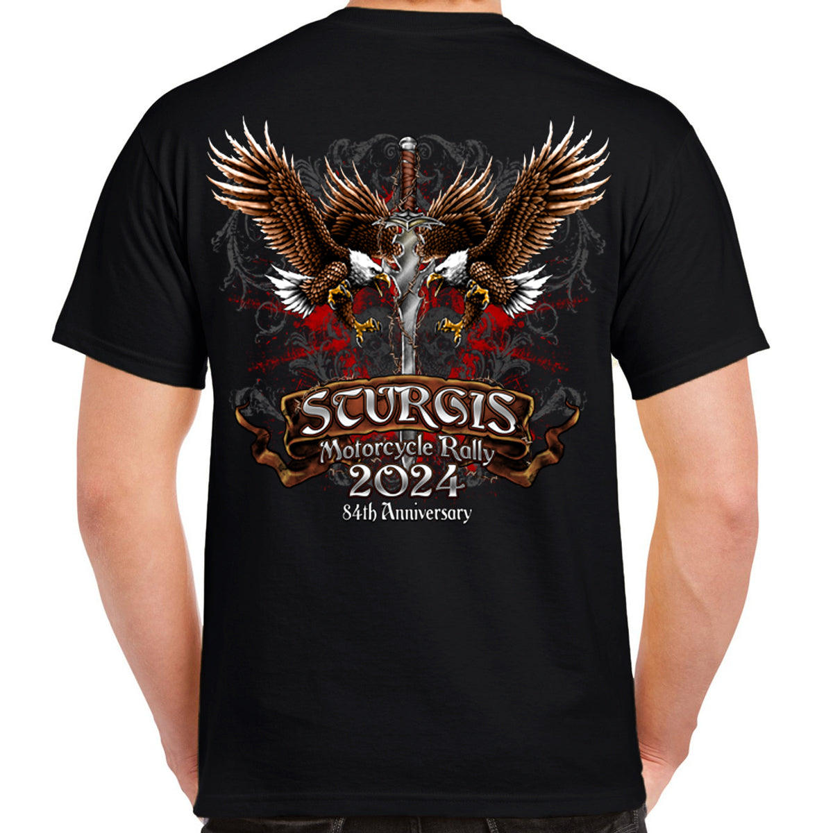 2024 Sturgis Motorcycle Rally Fearless Eagle Dagger T-Shirt – BIKER ...