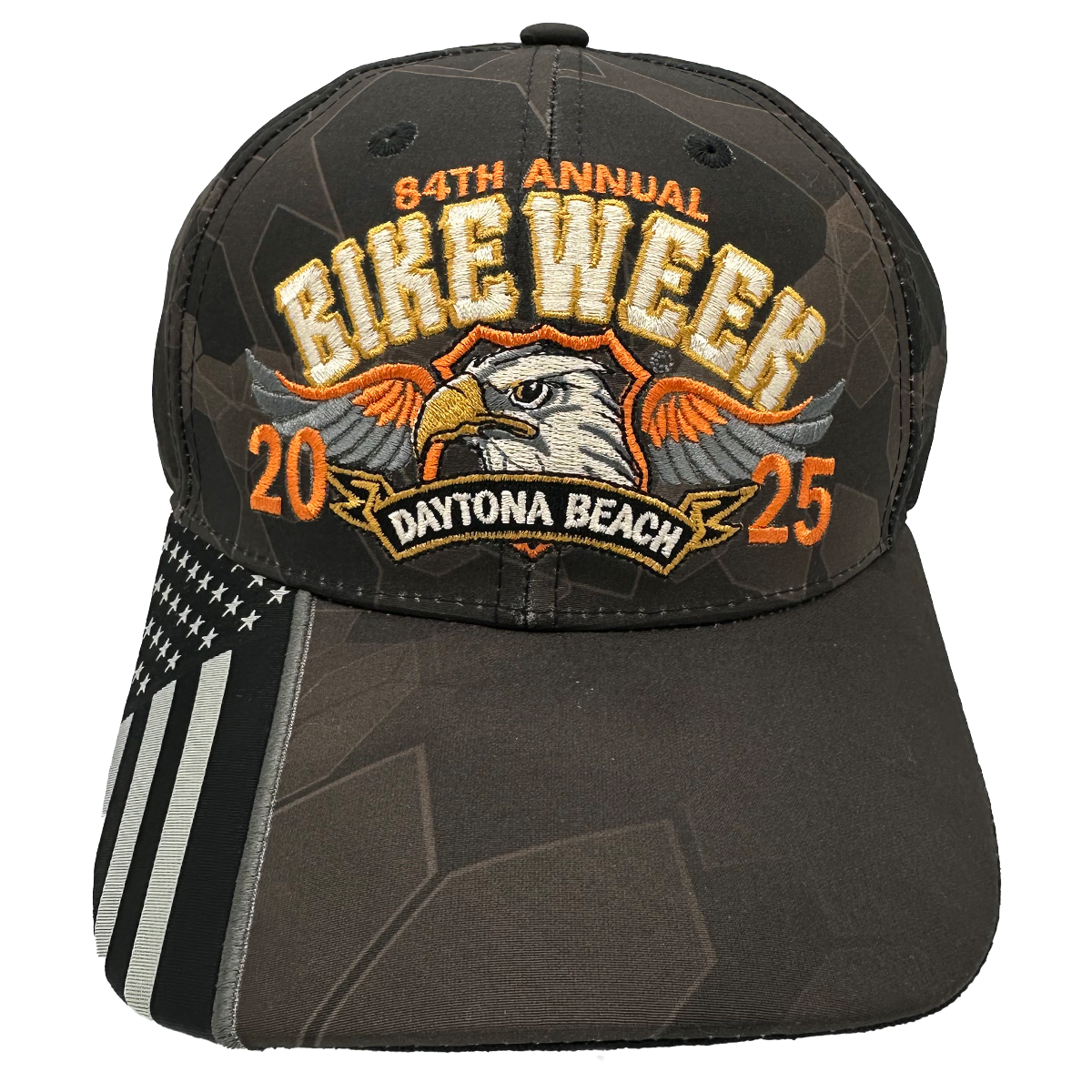 2025 Bike Week Daytona Beach Orange Eagle Camo Hat – BIKER LIFE CLOTHING