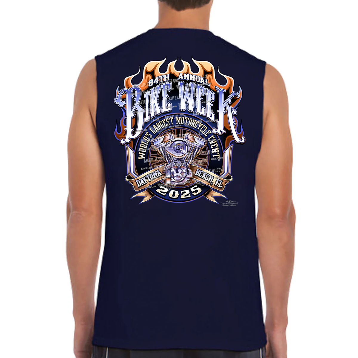 2025 Bike Week Daytona Beach Official Logo Muscle Shirt – BIKER LIFE ...