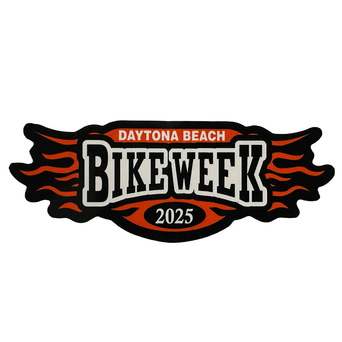 2025 Bike Week Daytona Beach Flames Sticker – BIKER LIFE CLOTHING