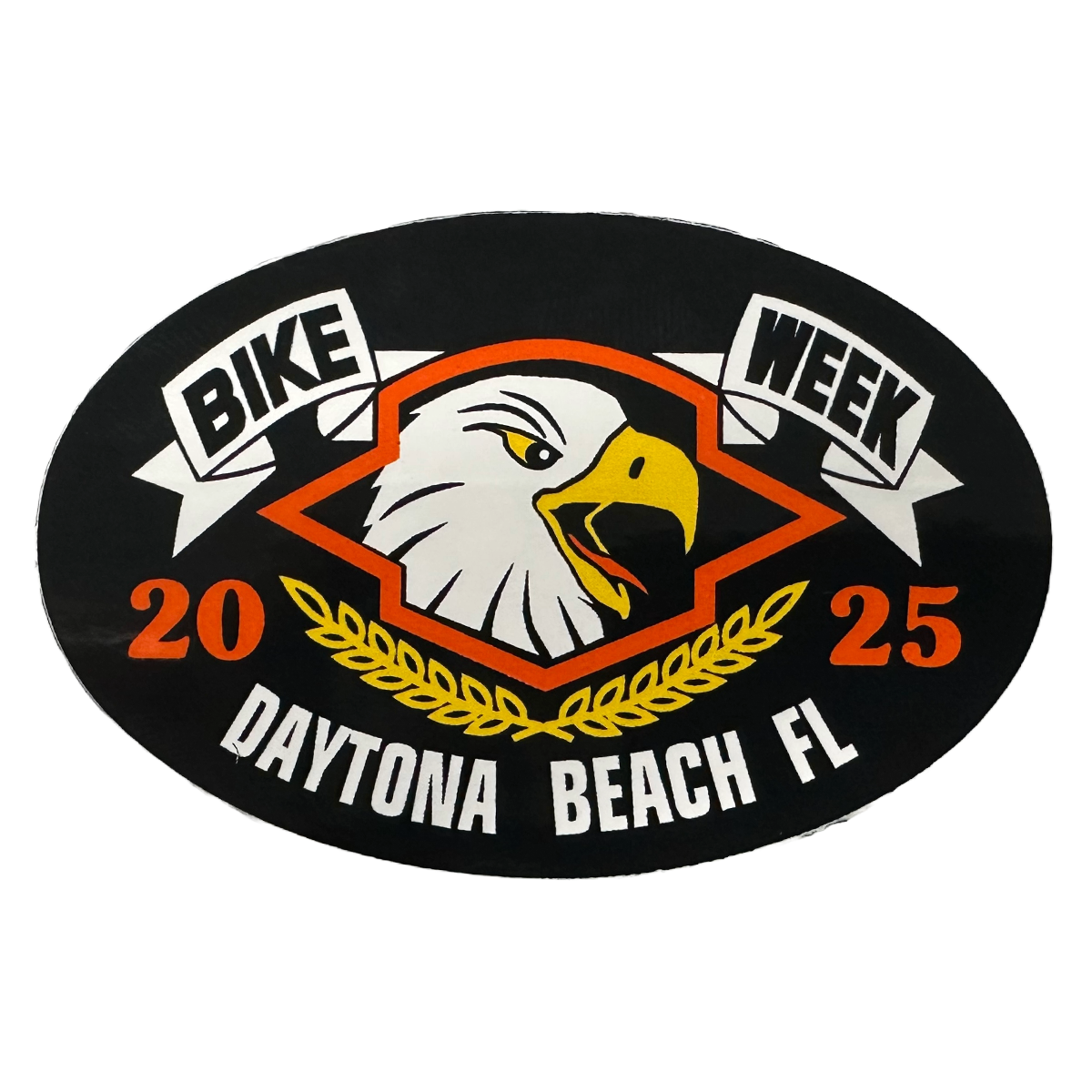 2025 Bike Week Daytona Beach Oval Eagle Sticker – BIKER LIFE CLOTHING