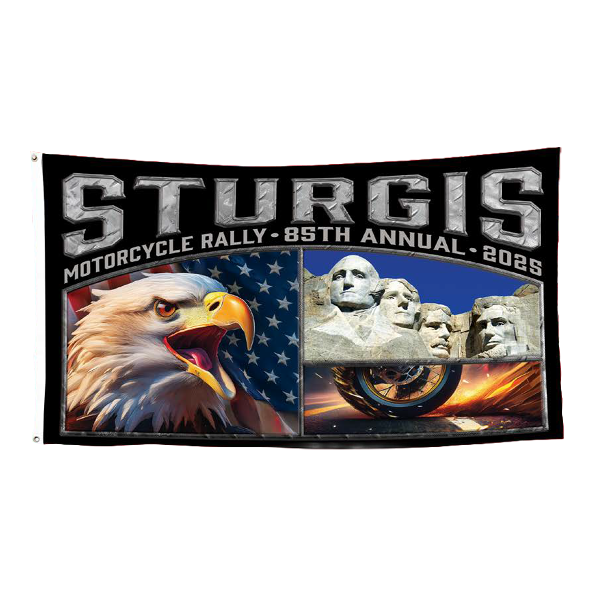 Flag 2025 Sturgis Rally 85th Annual Rushmore Eagle – BIKER LIFE CLOTHING