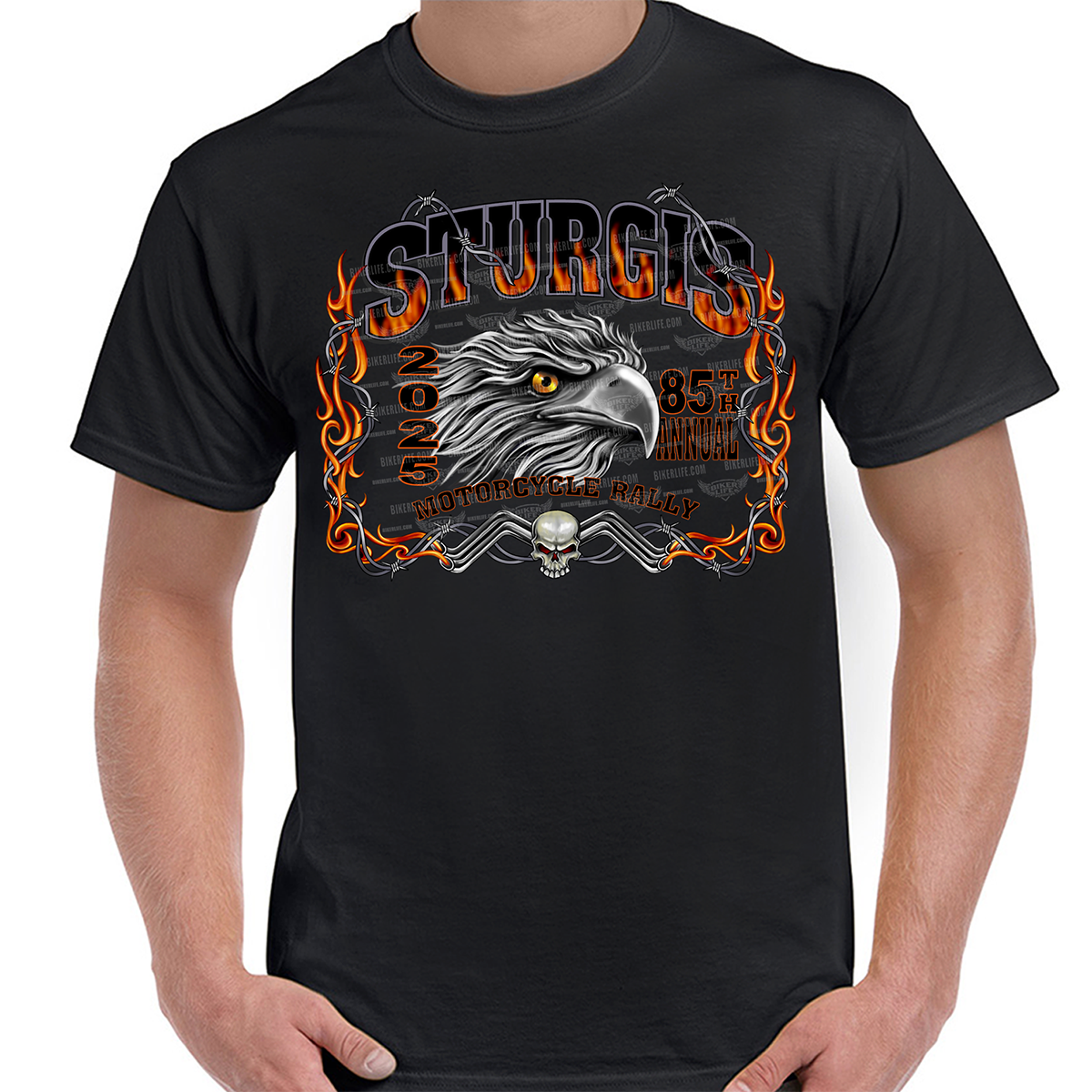 T-Shirt 2025 Sturgis Motorcycle Rally Barbwire Eagle – BIKER LIFE CLOTHING