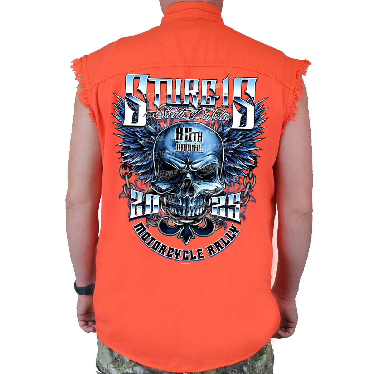 Cut-Off Denim 2025 Sturgis Motorcycle Rally Blue Winged Skull – BIKER ...