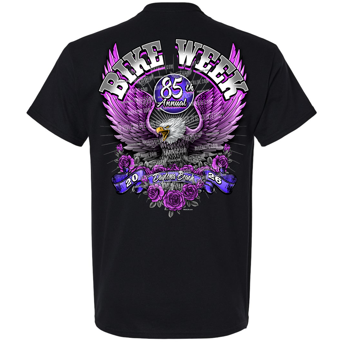 Ladies T-Shirt 2026 Bike Week Daytona Beach Pink Eagle – BIKER LIFE ...