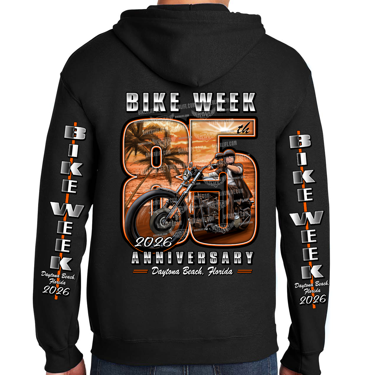 Zip-up Hoodie 2026 Bike Week Daytona Beach 85th Scene Limited Edition ...