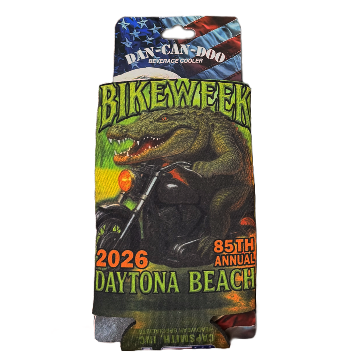 Slim Can Cooler 2026 Bike Week Daytona Beach Gator – BIKER LIFE CLOTHING