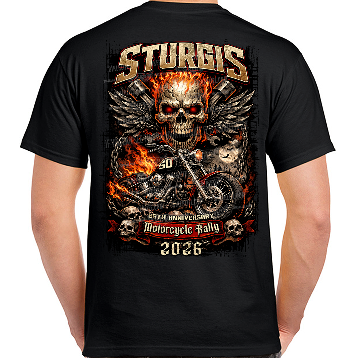 T-Shirt 2026 Sturgis Motorcycle Rally Ride to the Grave - Limited Prin ...